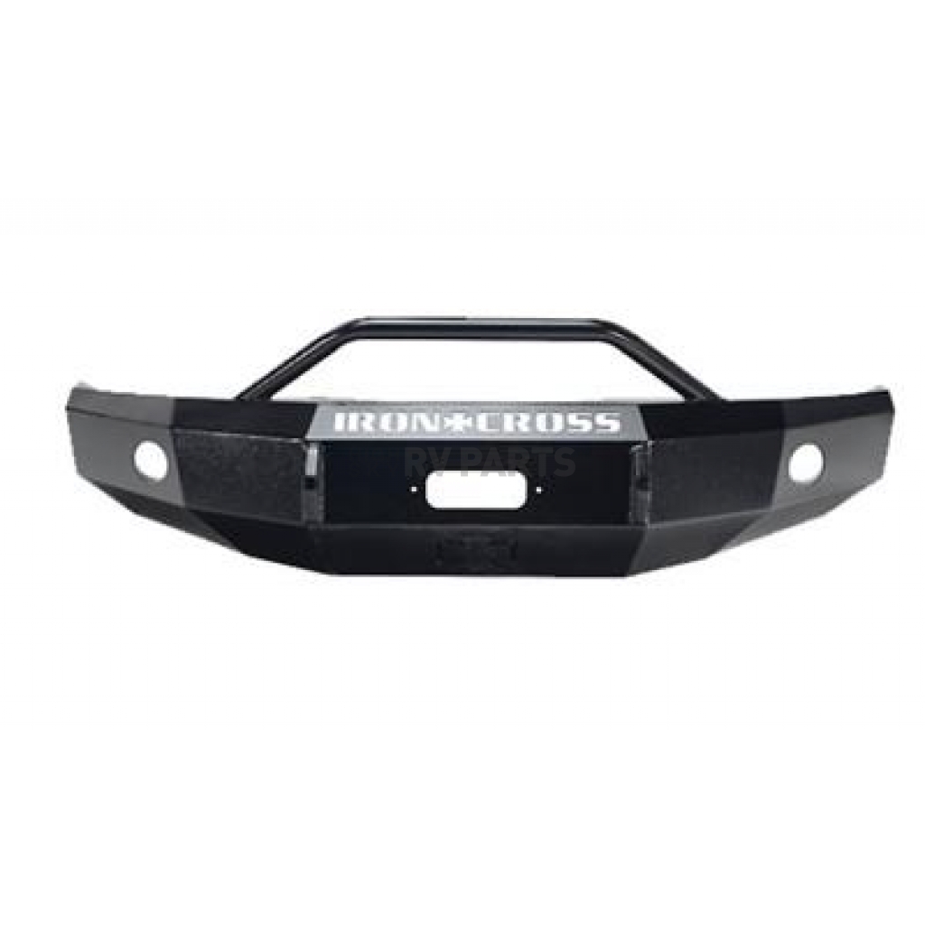 Iron Cross Bumper 1-Piece Heavy Duty Push Steel Black - 2261503MB ...