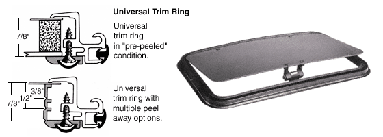 CRL-SFC 18 inch x 28 inch NewPort Sunroof with Universal Trim Ring ...