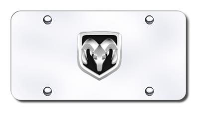 Automotive Gold License Plate - Ram OEM Logo Stainless Steel - RAMOEMCC ...
