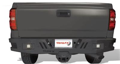 TrailFX TFX Rear HD Bumper 1-Piece Design Steel Titanium Black ...