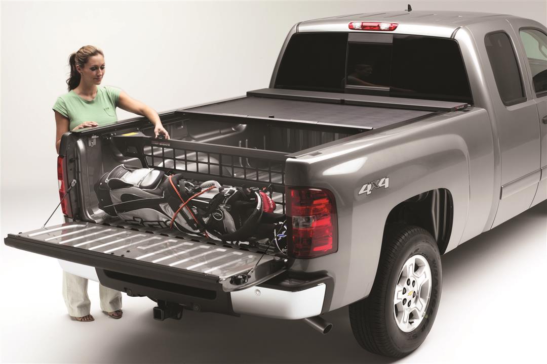 Roll-N-Lock Bed Cargo Divider Flip-Up Aluminum Black - CM456 ...